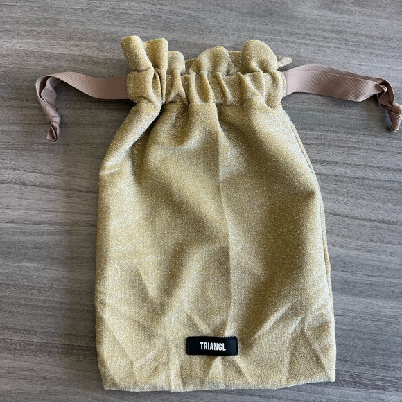 triangl swimwear | Bags | Triangl Gold Sparkle Swimsuit Bag | Poshmark